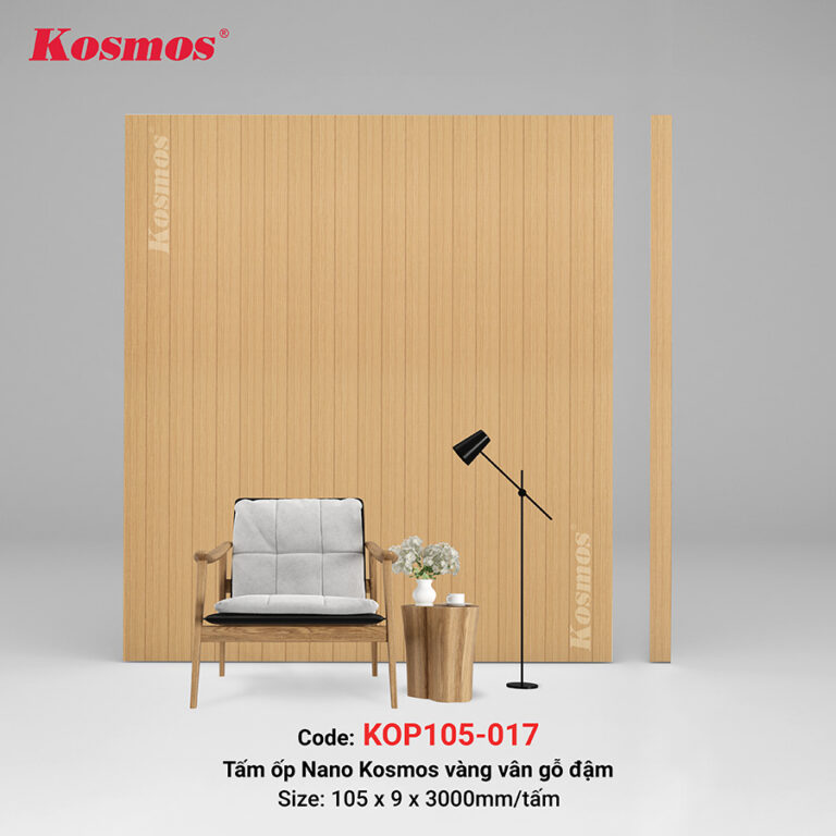 Tấm ốp nano SPC KOP105-017 vân gỗ thanh lịch, tao nhã