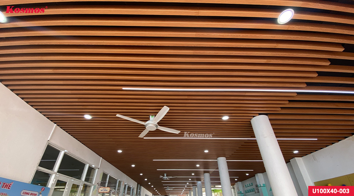 Actual construction of Kosmos ceiling beams/slats