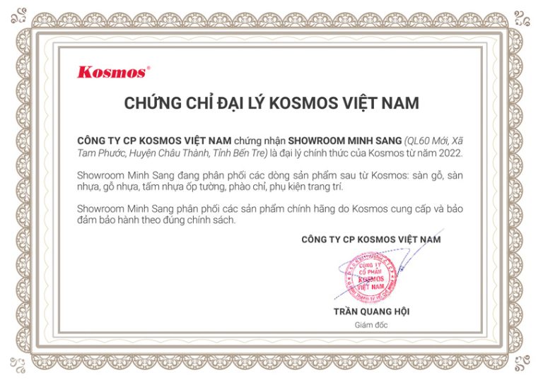 Showroom Minh Sang Bến Tre: sàn nhựa, gỗ nhựa, tấm ốp