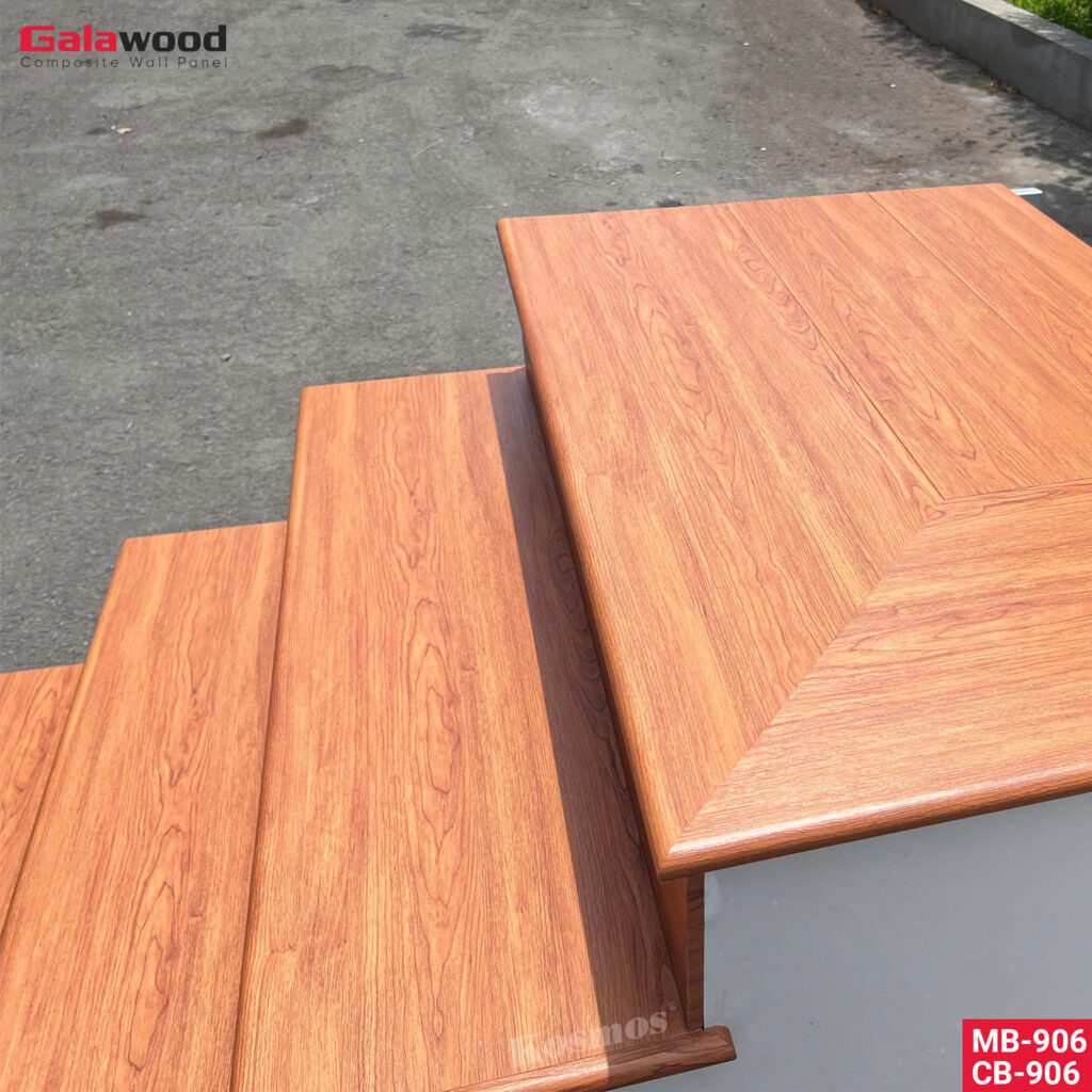 Nẹp bậc cầu thang Galawood NB-906 – Vân gỗ vàng cam 2026
