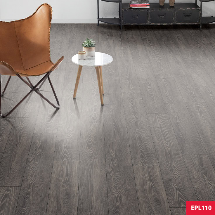Sàn gỗ công nghiệp Egger EPL110 - 12mm màu Xám đen