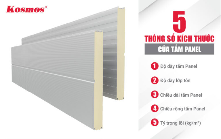 Kích thước chuẩn các tấm panel cách nhiệt phổ biến hiện nay