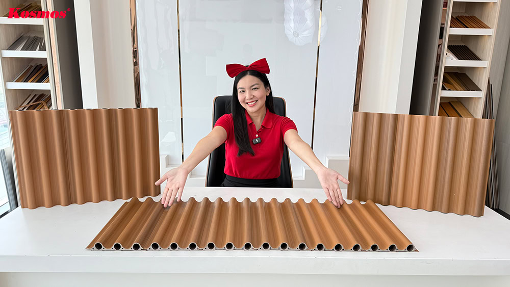 Lam sóng tròn gỗ nhựa phủ ASA: Ưu điểm, ứng dụng, báo giá