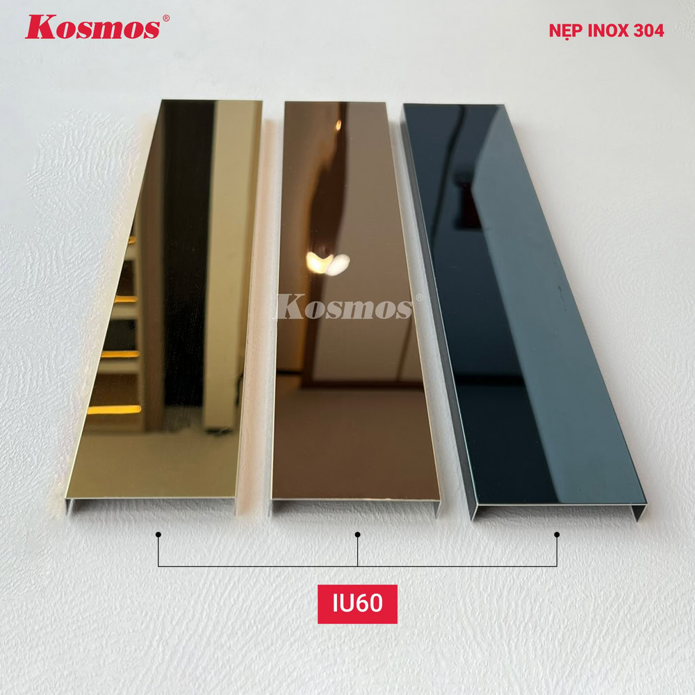 Nẹp U60 inox ứng dụng trang trí tường và bo cạnh trần